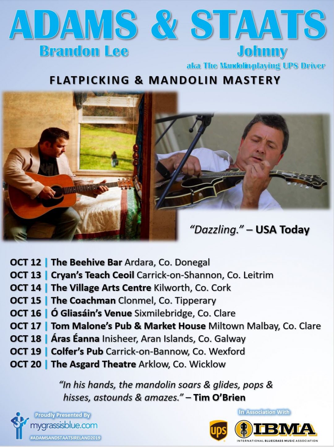 Brandon Lee Adams & Johnny Staats Ireland 2019 | mygrassisblue.com